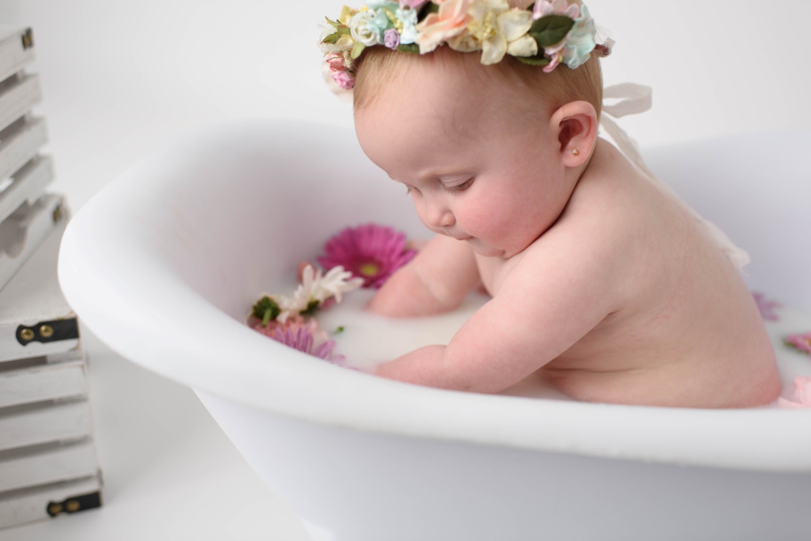 Baby Milk Bath Photographer in Fort Worth, Texas